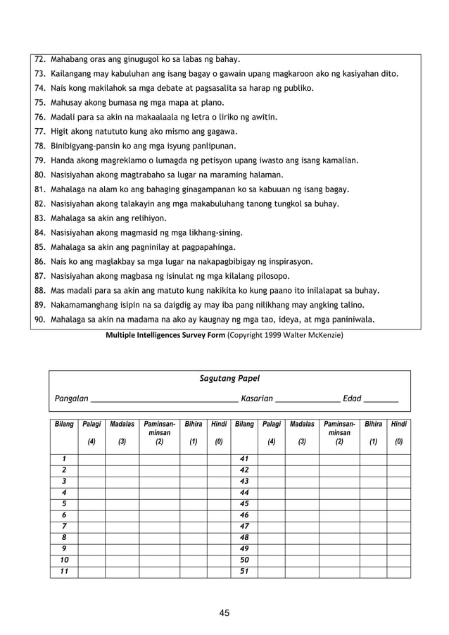 ESP 7 LEARNING MATERIAL FIRST AND SECOND GRADING | PDF