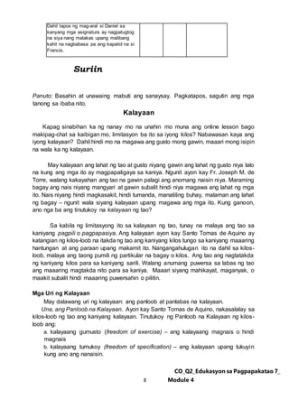 EsP7 Q2 Mod 4_Kalayaan.docx