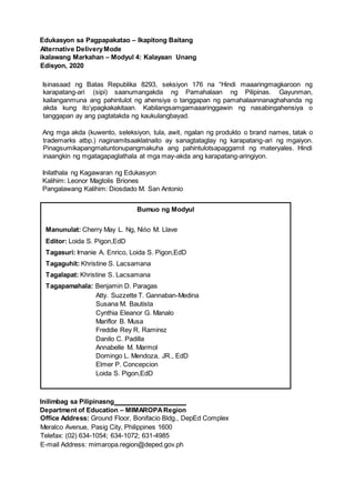EsP7 Q2 Mod 4_Kalayaan.docx