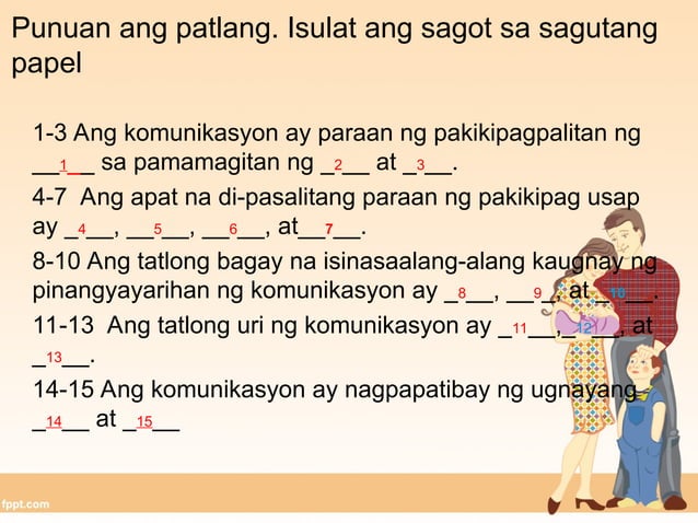 ESP8 ARALIN 3: KOMUNIKASYON SA PAMILYA.ppt