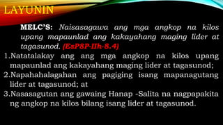 ESP 8 ANGKOP NA KILOS NG LIDER AT TAGASUNOD M32.pptx