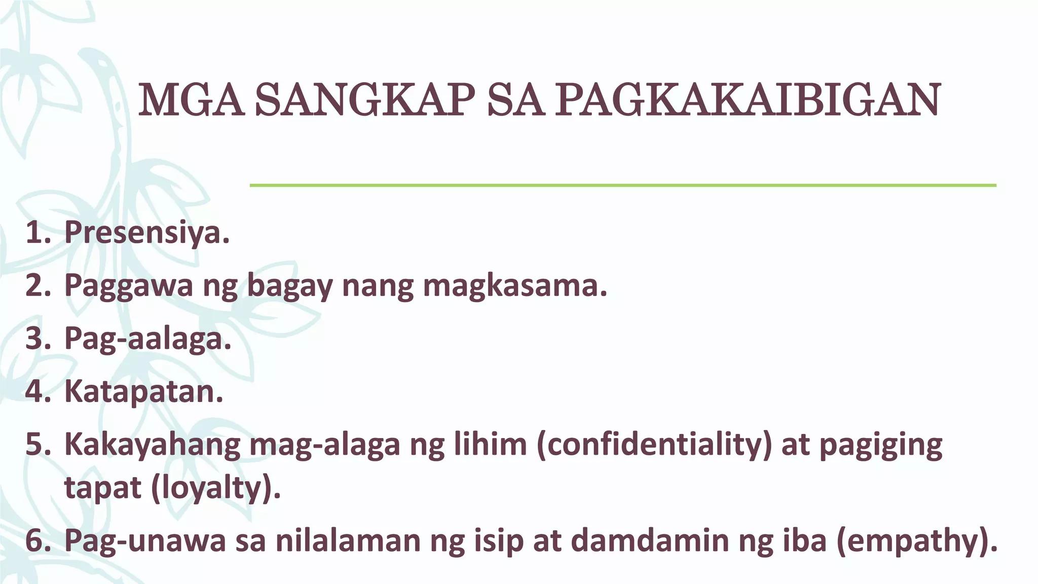 EsP 8 Modyul 6 Pakikipagkaibigan | PPTX