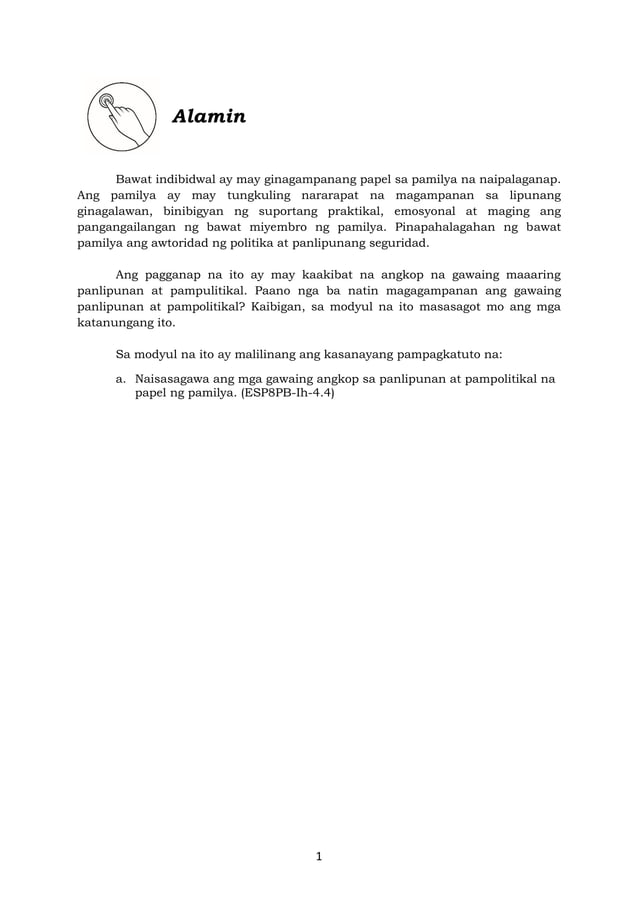 esp8_q1_mod16_ang panlipunan at pampolitikal na papel ng pamilya_FINAL08082020.pdf