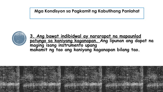 ESP 9 Edukasyon sa Pagpapakatao Grade 9 Aralin 1 Layunin ng Lipunan: Kabutihang Panlahat | PPTX