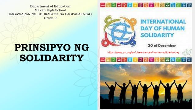 ESP9 Aralin 2- Subsidiarity & Solidarity | PPTX