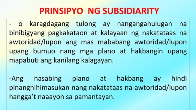 ESP 9 Subsidiarity and Solidarity Day 2 | PPTX