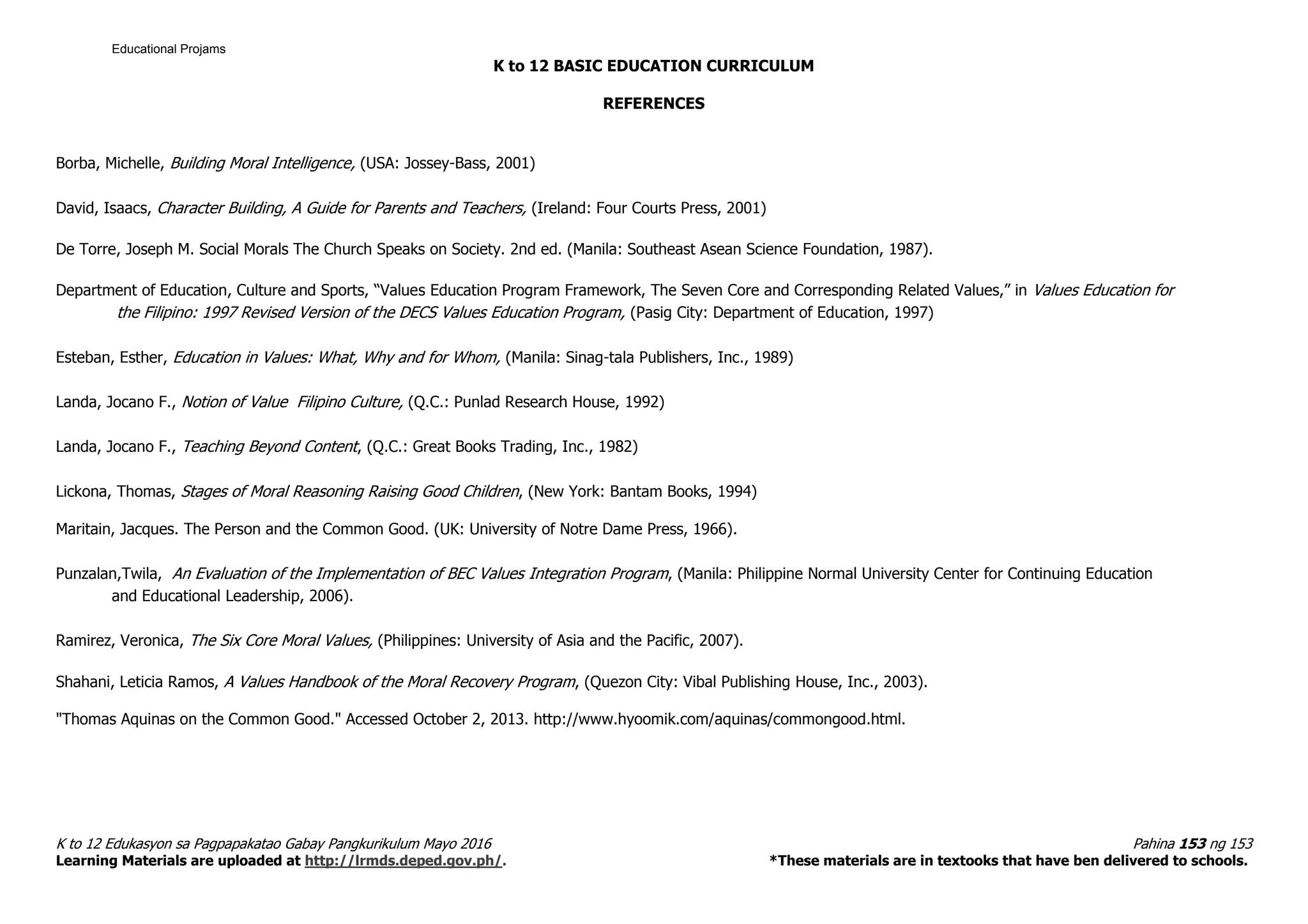 EsP 9 Curriculum Guide rev.2016