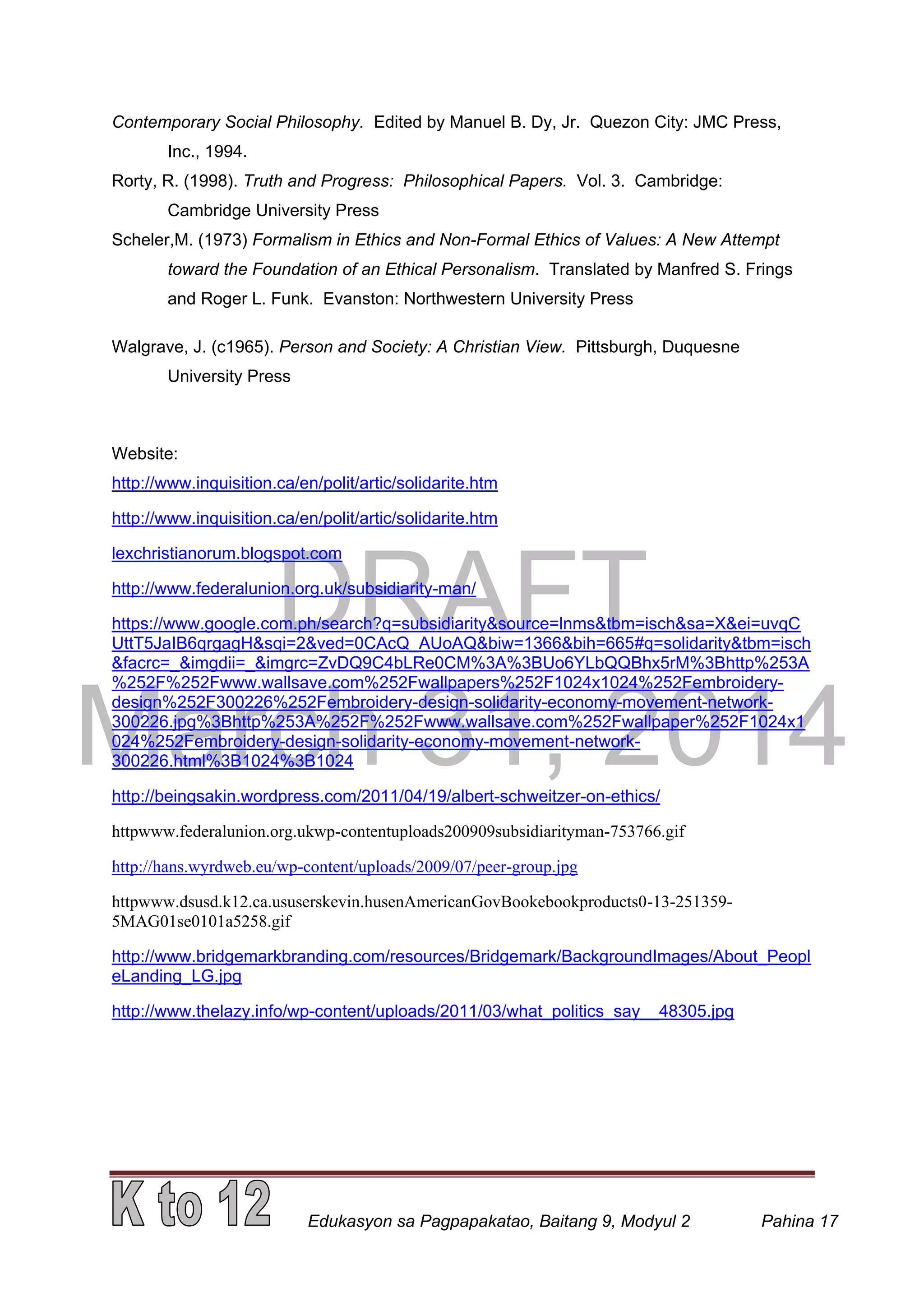 Edukasyon sa Pagpapakatao Grade 9 (LM) | PDF