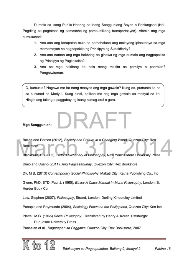 Edukasyon sa Pagpapakatao Grade 9 (LM) | PDF