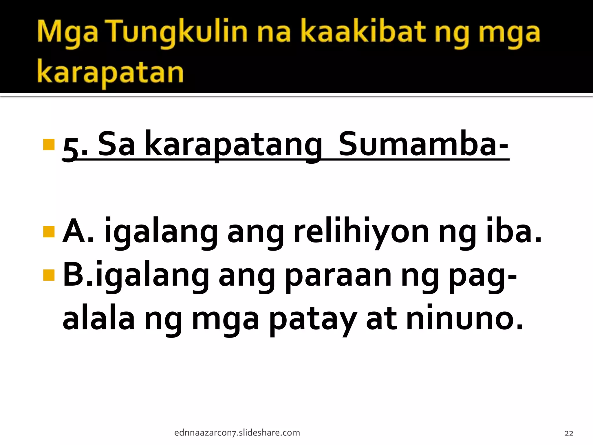 Es p 9 Module 6 Karapatan at Tungkulin 2018 | PPTX