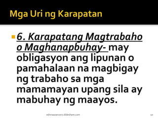 Es p 9 Module 6 Karapatan at Tungkulin 2018 | PPTX