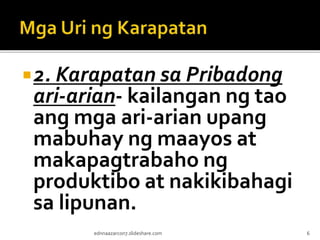 Es p 9 Module 6 Karapatan at Tungkulin 2018 | PPTX