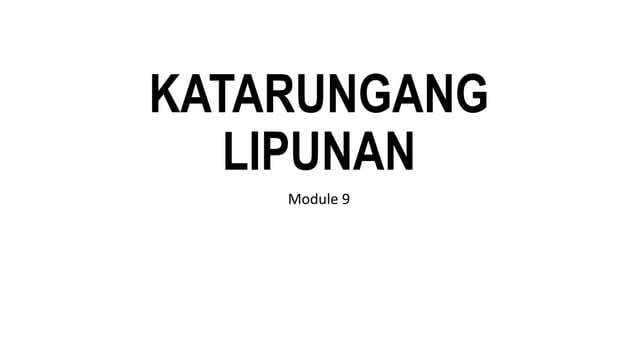 Esp 9 Module 9 | PPTX
