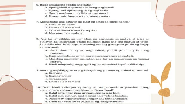 ESP 9 MODYUL 4 - BATAS NA NAKABATAY SA LIKAS NA BATAS MORAL.pptx