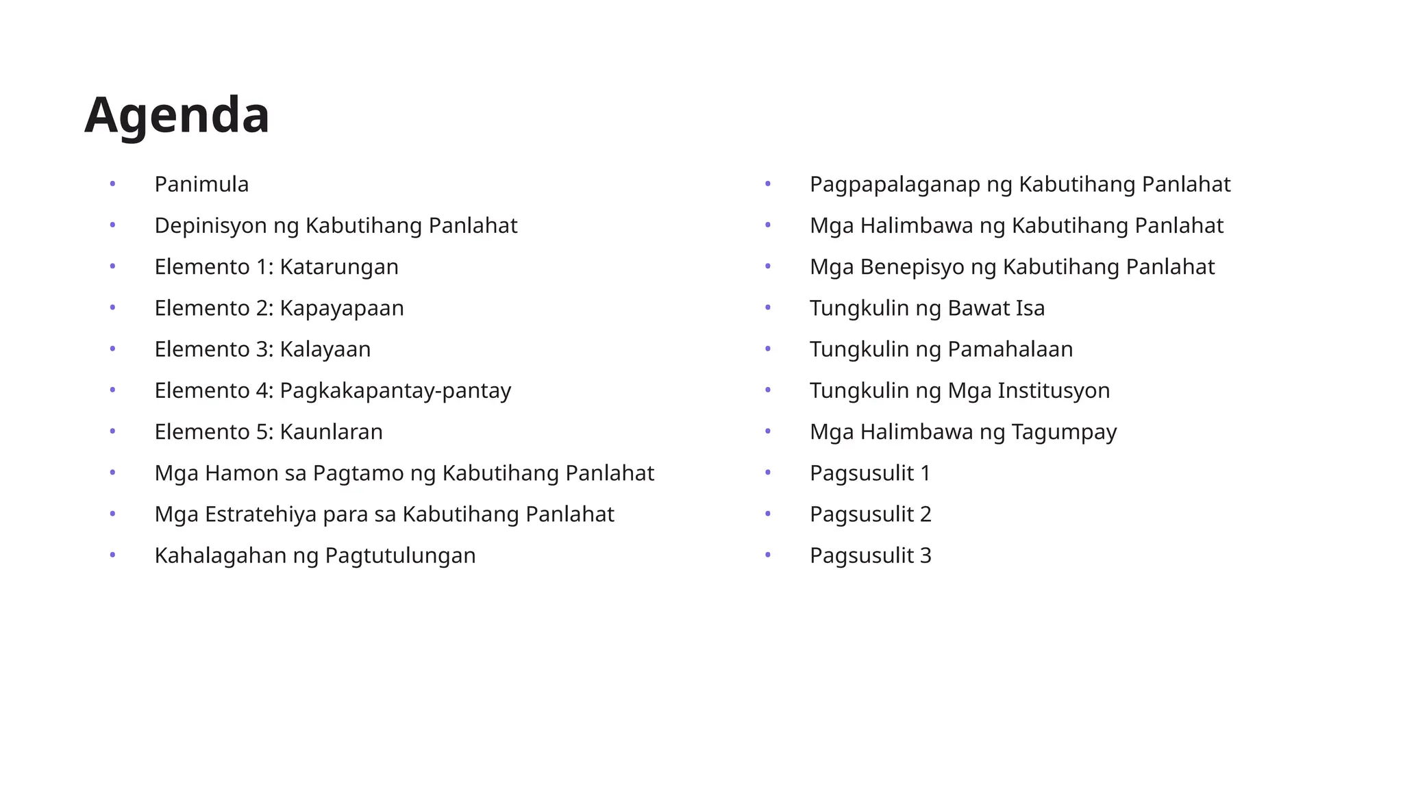 ESP9 Q1 1 WK1 Mga Elemento ng Kabutihang Panlahat.pptx