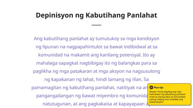 ESP9 Q1 1 WK1 Mga Elemento ng Kabutihang Panlahat.pptx