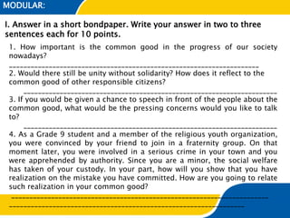 ESP9: Elements of Common Good | PPTX