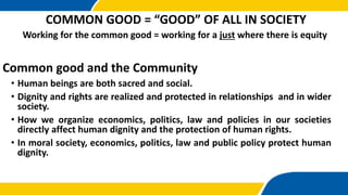 ESP9: Achieving One's Common Good | PPTX