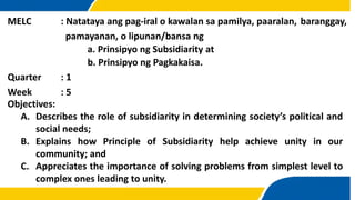 ESP9: Learning the Principle of Subsidiarity and Principle of ...