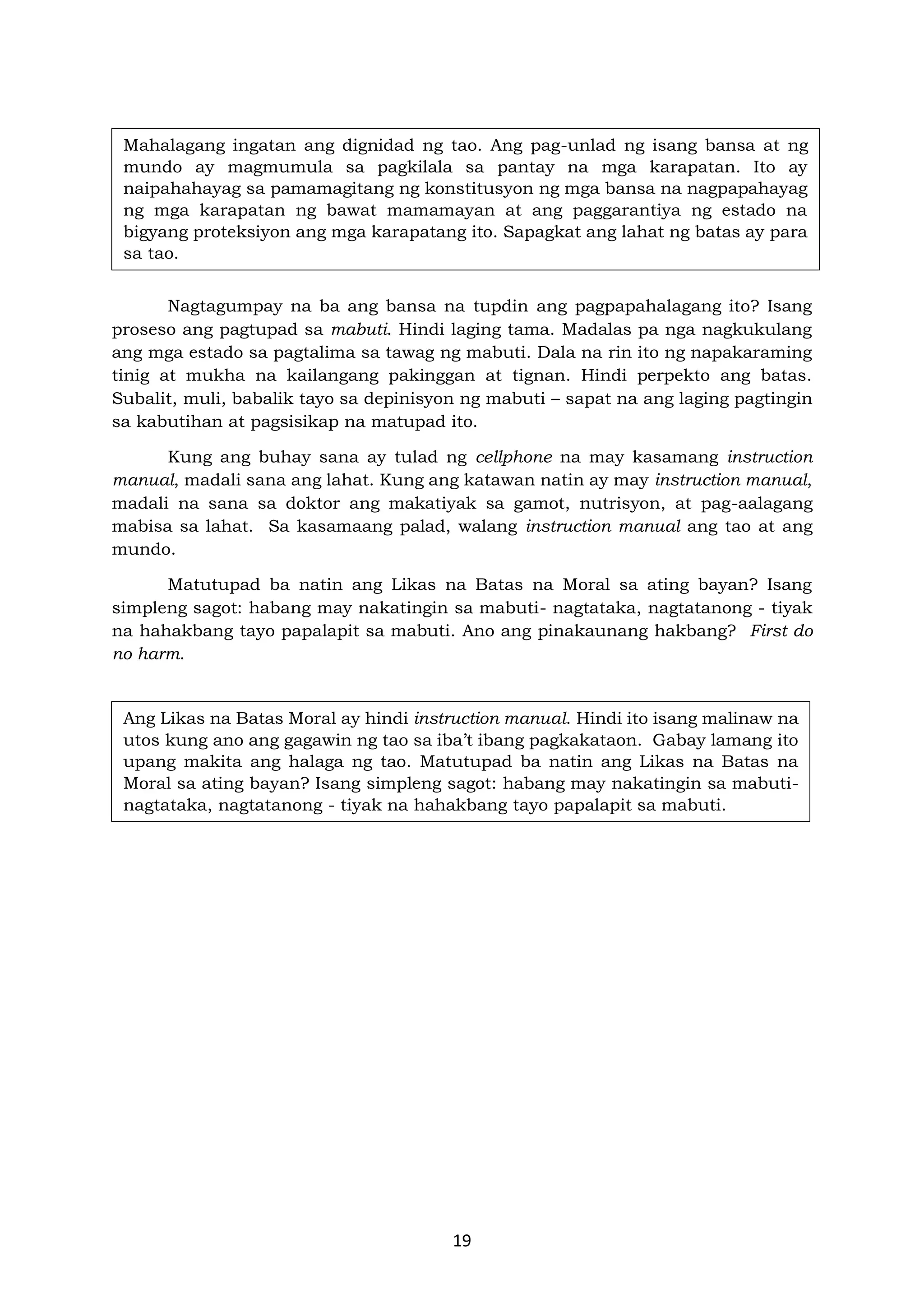 edukasyon sa pagpapakatao 9 ikalawang markahan | PDF