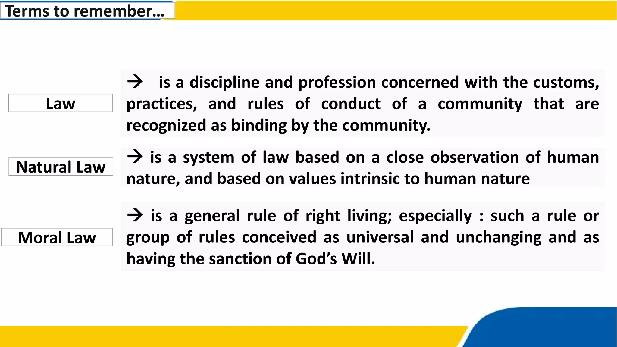 ESP9: Laws based on Determining Natural Moral Law | PPTX