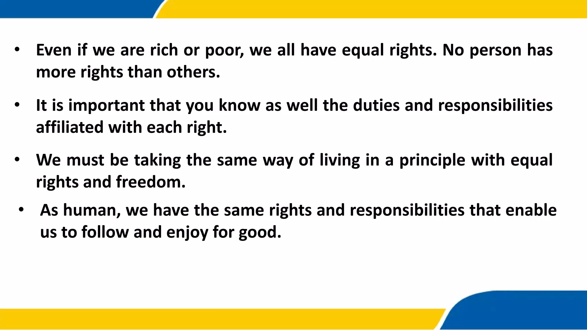 ESP9: Human Rights, Duties and Responsibilities | PPTX