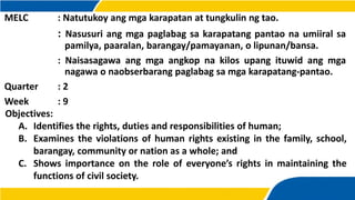 ESP9: Human Rights, Duties and Responsibilities | PPTX