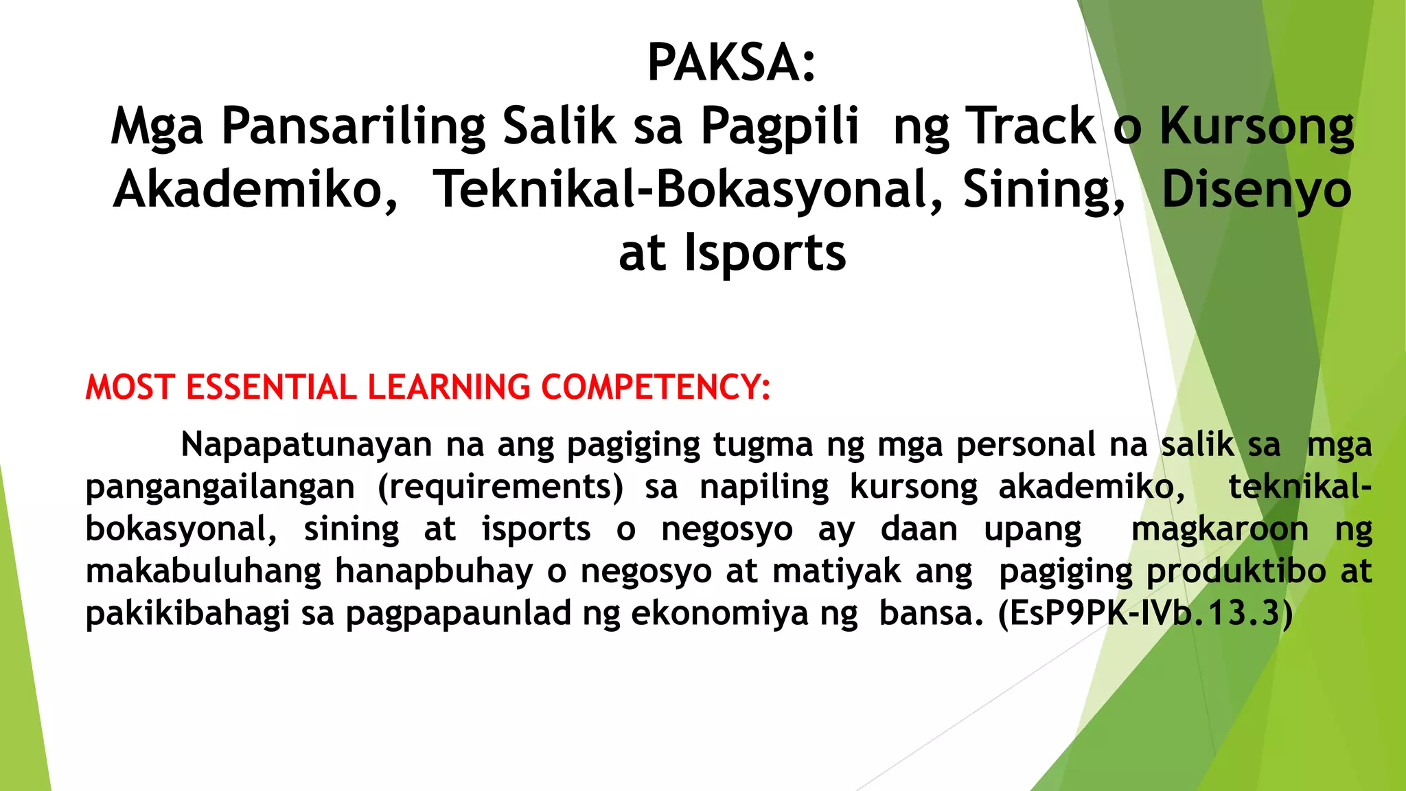 ESP 9 QUARTER 4, LAS 3.pptx