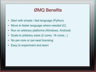 Introduction to ZeroMQ - eSpace TechTalk | PPT
