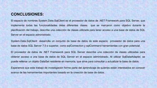 ESPACIO DE NOMBRES SYSTEM.DATA.SQLCLIENT | PPTX