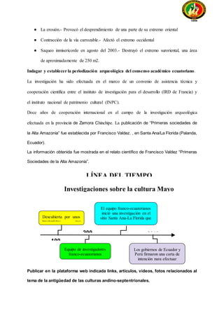 Espacios de la cultura mayo chinchipe marañon | DOCX