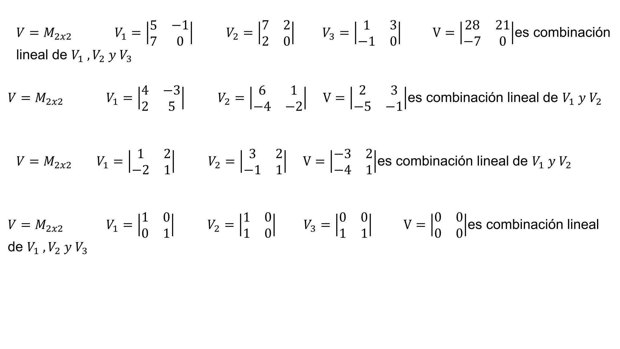 Espacios Vectoriales de álgebra lineal primero | PPTX