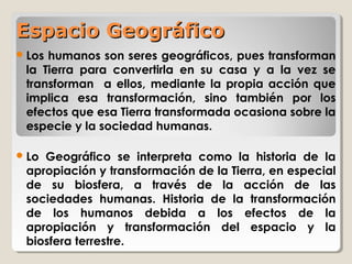 Espacios y territorios | PPT