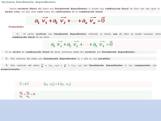 Espacio vectorial Y COMBINACION LINEAL | PPT | Physics | Science