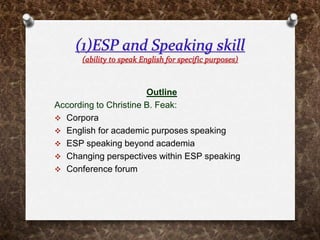 Esp and speaking skills | PPTX