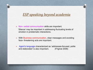 Esp and speaking skills | PPTX