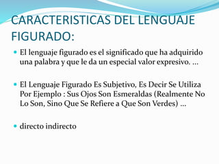Español lenguaje figurado | PPTX