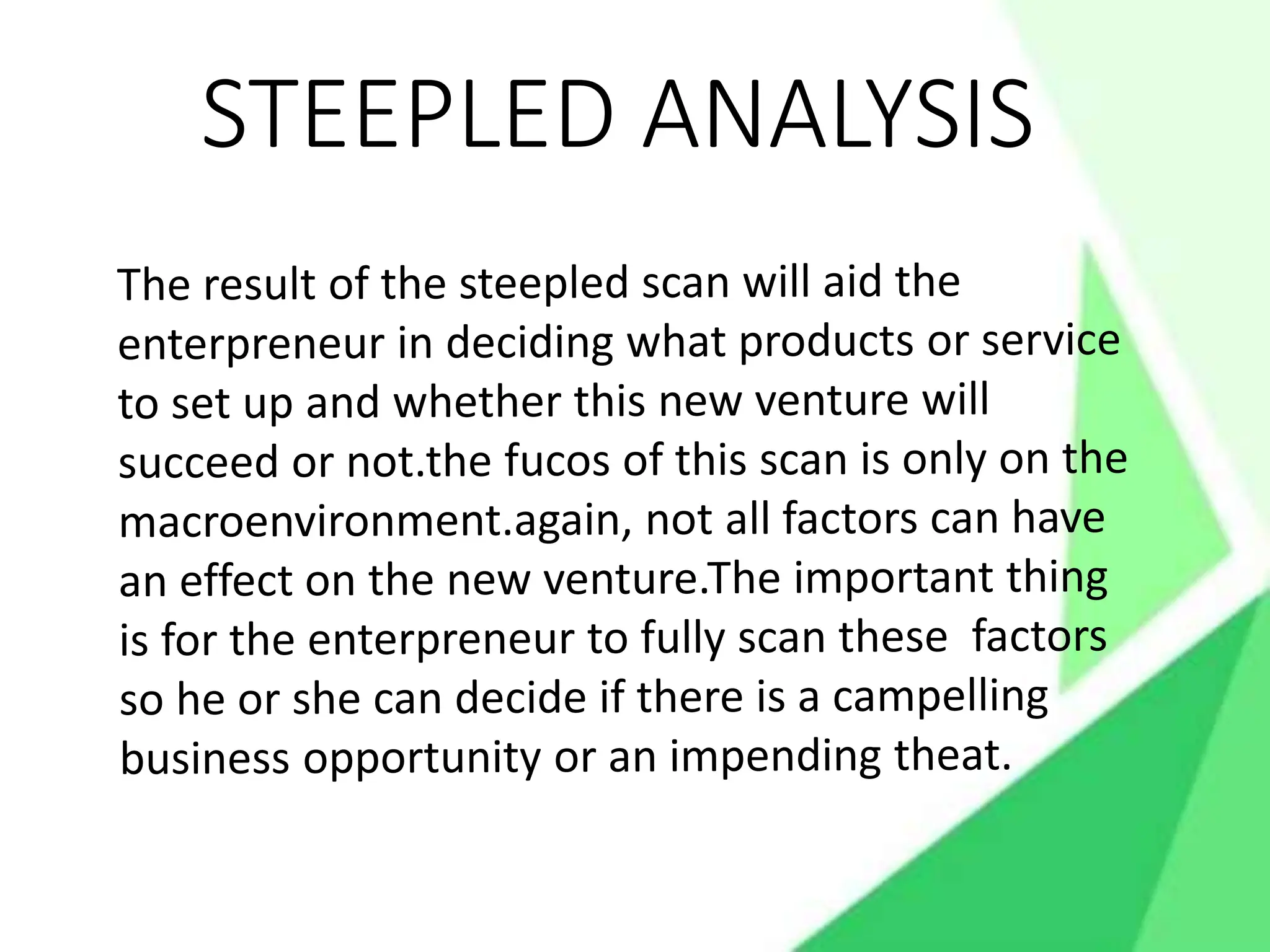 THE IMPORTANCE OF STEEPLED ANALYSIS IN THE BUSINESS | PPTX