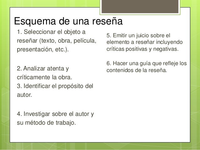 Reseña de una novela