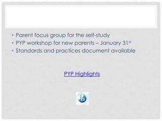 PYP self-study - purpose and results | PPTX