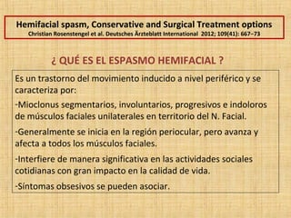 Espasmo hemifacial caso clinico (1) | PPT