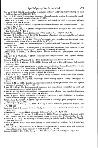 Espatial perception in the blind | PDF