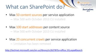 ESPC14 380 So you think you can crawl? Stretching the Boundaries of SharePoint 2013! | PPTX ...