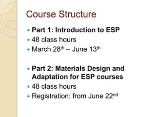 Esp course 2nd class | PPT