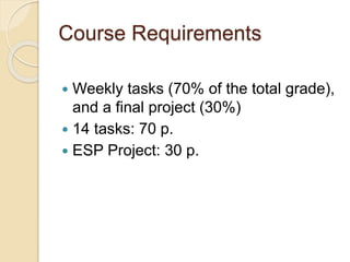 Esp course 2nd class | PPT