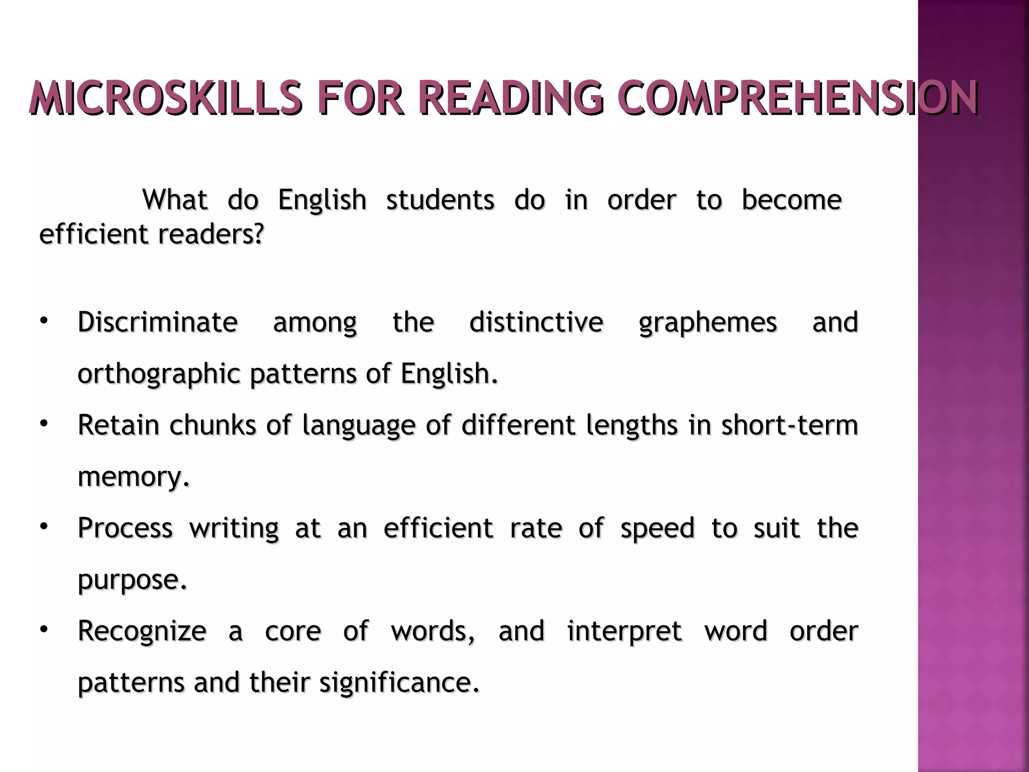Teaching Reading Skills | PPT