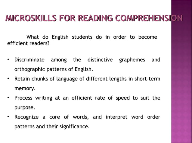 Teaching Reading Skills | PPT | Education