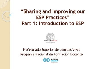 Esp course introduction | PPTX