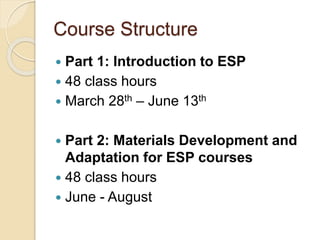 Esp course introduction | PPT