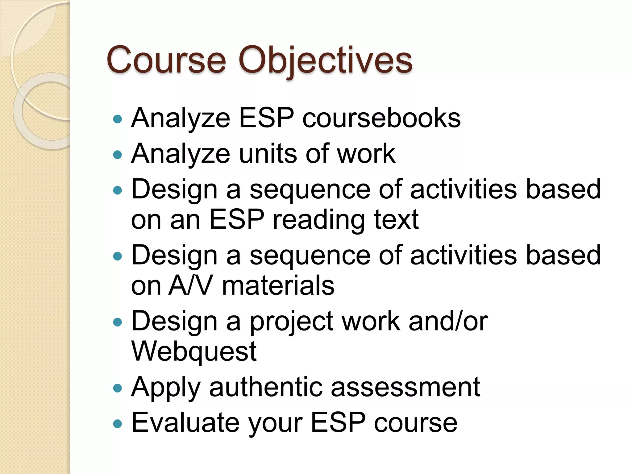Esp Course Introduction Part 2 Ppt